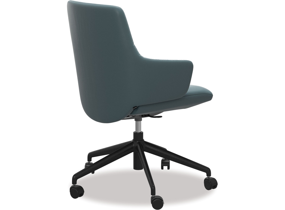 Stressless® Mint Leather Home Office Chair - Low Back
