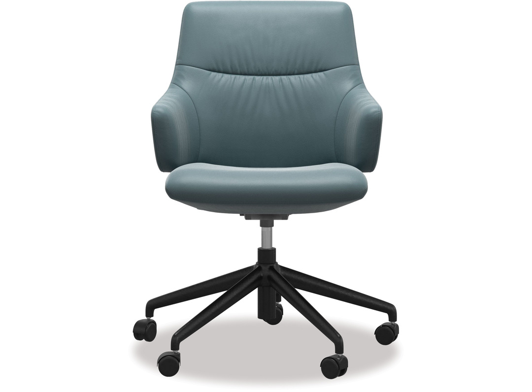 Stressless® Mint Leather Home Office Chair - Low Back